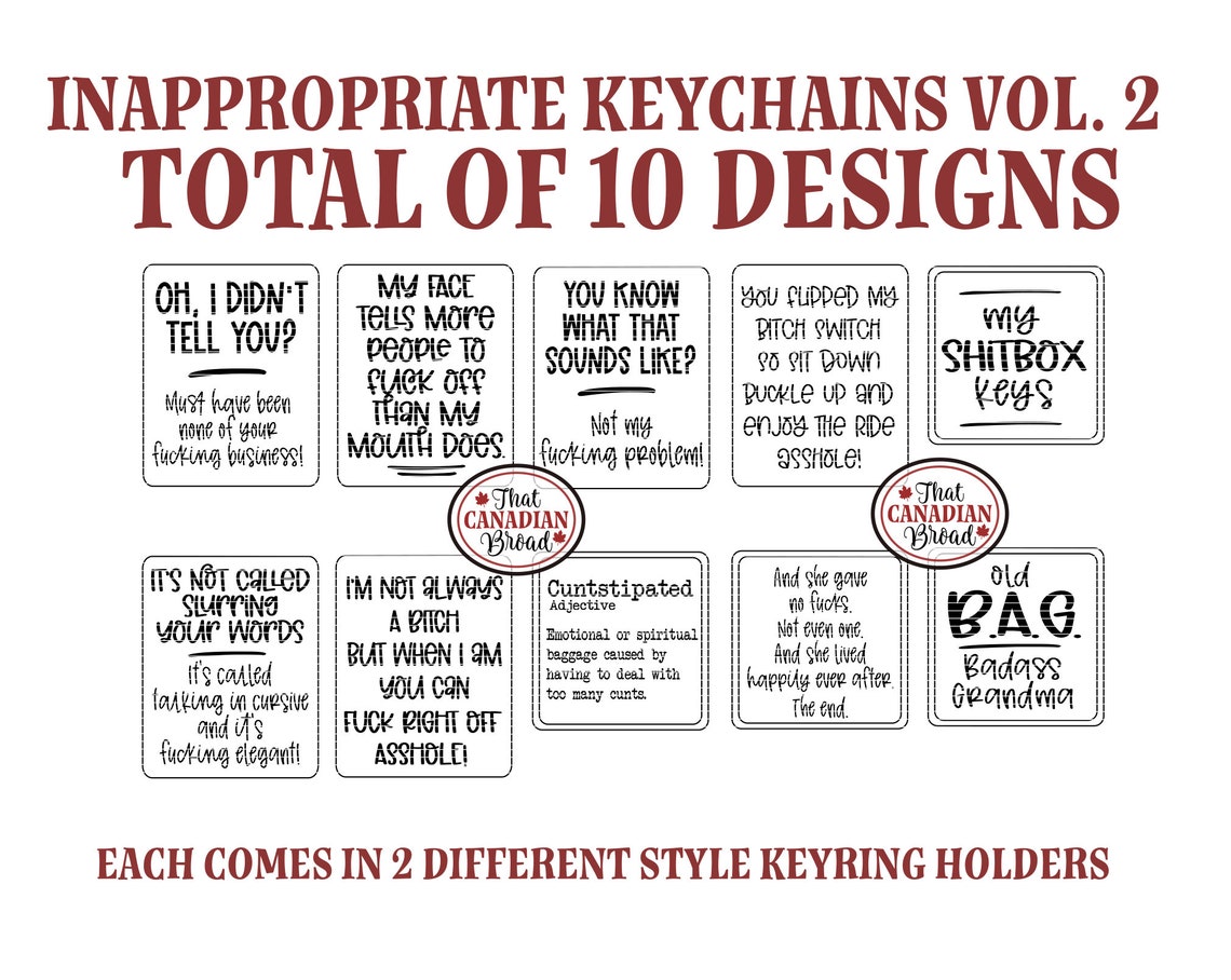 Inappropriate Keychains Vol 2, Adult Humor, Adult Humour, Inappropriate ...
