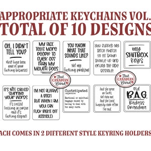 Inappropriate Keychains Vol 2, Adult Humor, Adult Humour, Inappropriate ...