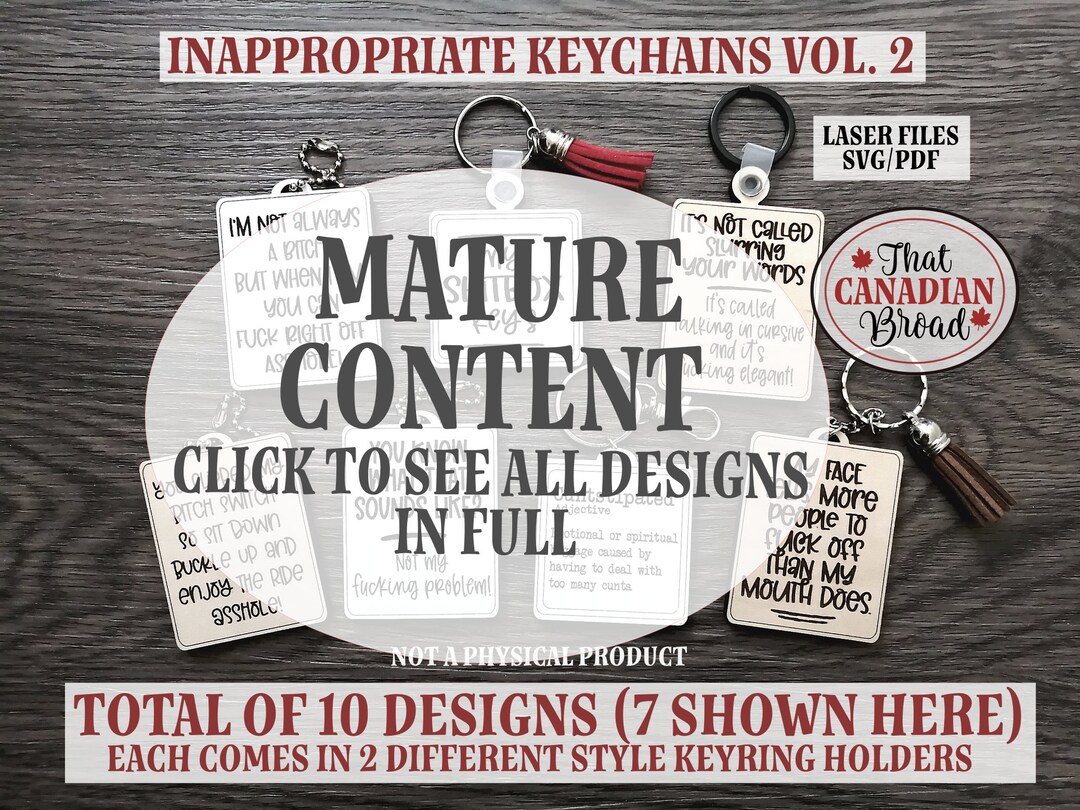 Inappropriate Keychains Vol 2, Adult Humor, Adult Humour, Inappropriate ...
