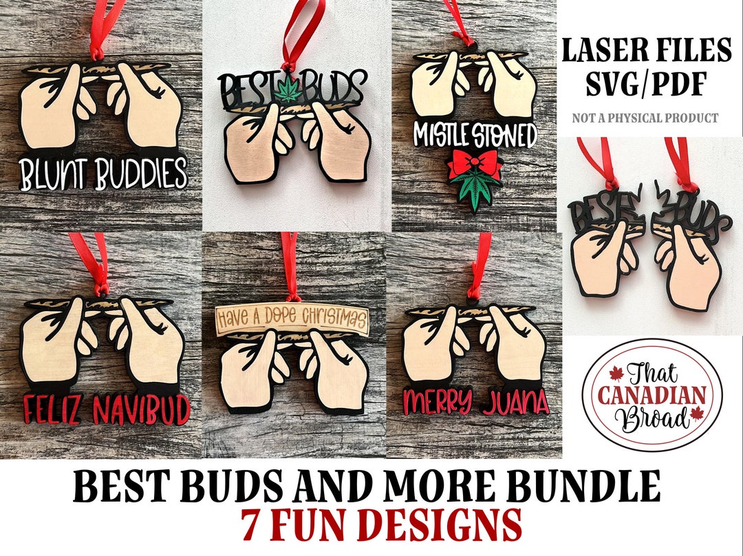 Marijuana Ornaments, Cannabis Ornaments, 7 Designs, Best Buds ...