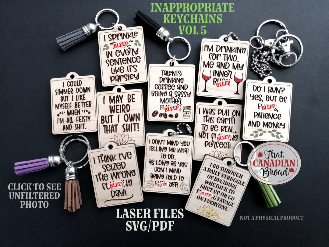Inappropriate Keychains Vol 5, 10 Designs, Inappropriate, Adult Humor ...