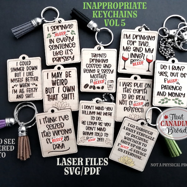 Funny Sayings Keychain - Etsy