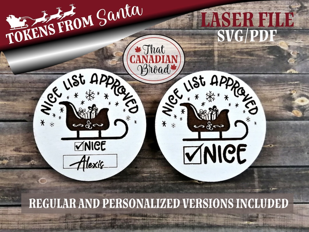 Pocket Tokens From Santa, Nice List Tokens From Santa, Tokens for Kids ...