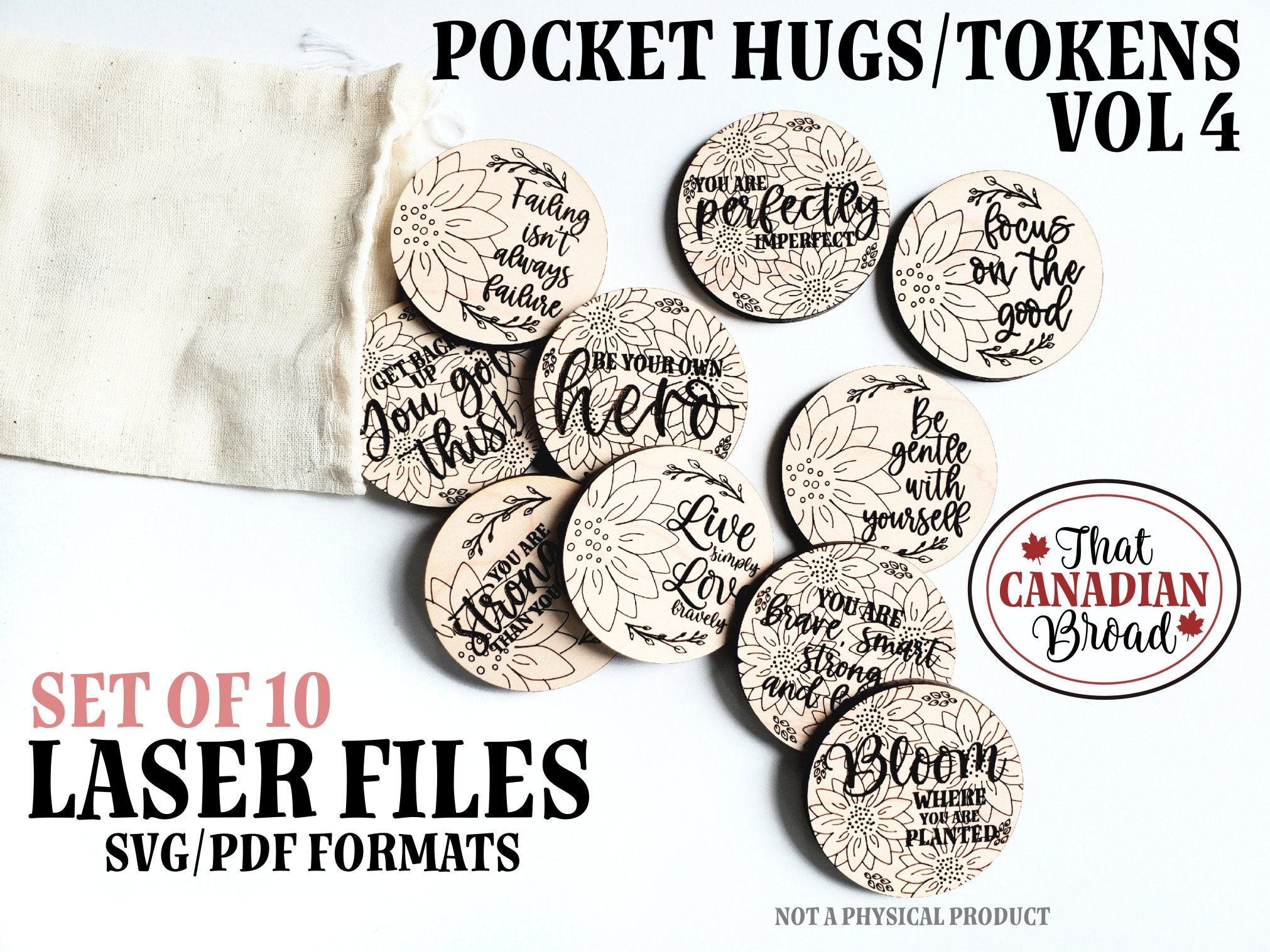POCKET TOKENS Vol 4, Pocket Hugs, Affirmation, Reassurance, Laser ...