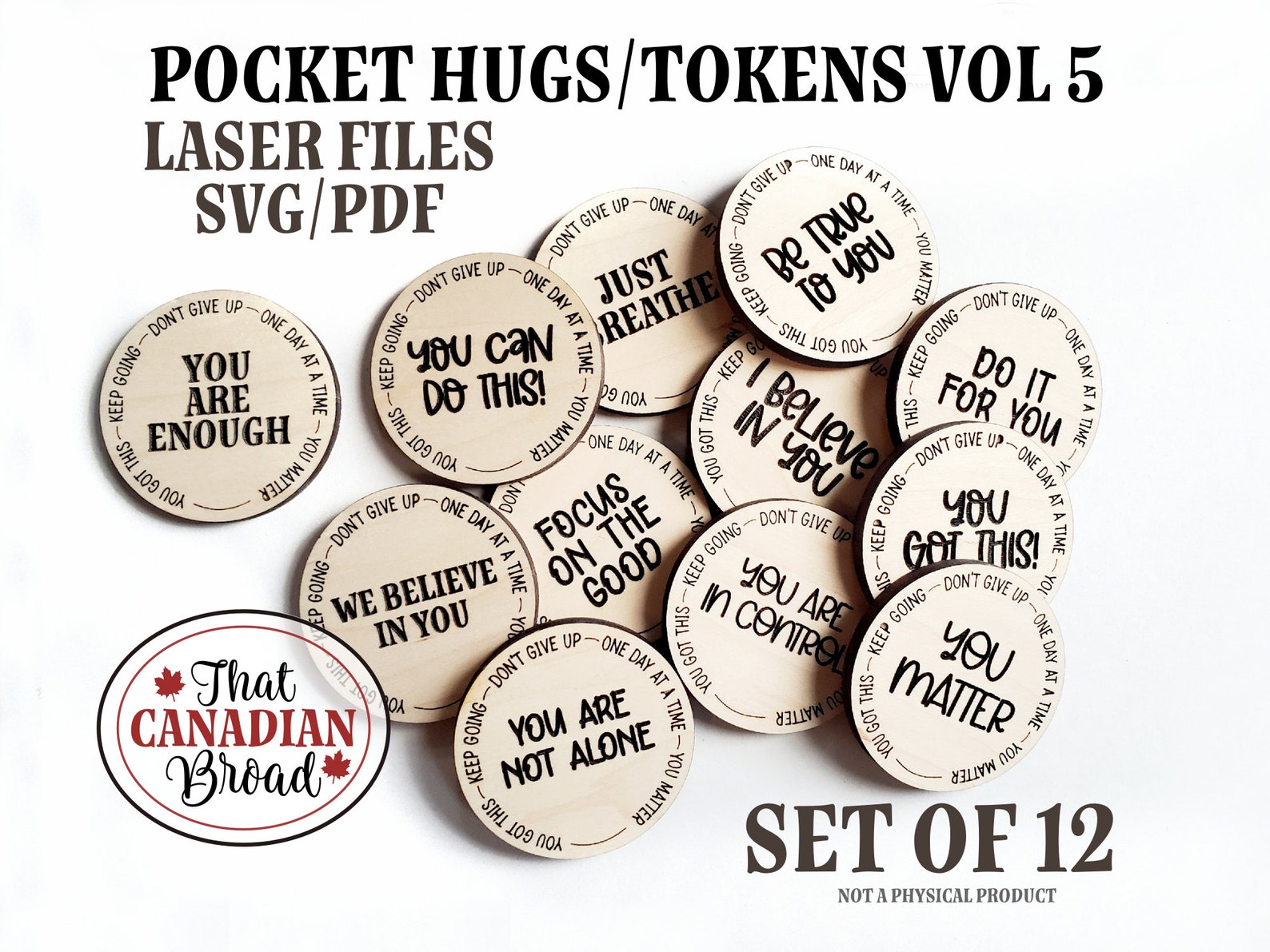 POCKET TOKENS Vol 5 , Pocket Hugs, Set of 12, Affirmation, Reassurance ...
