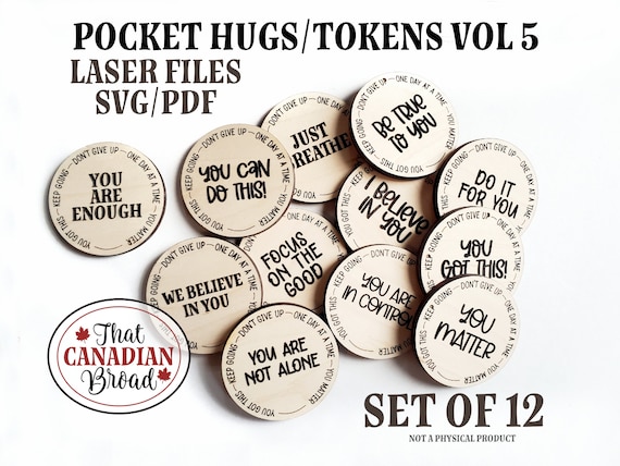 POCKET TOKENS Vol 5 Pocket Hugs Set of 12 Affirmation - Etsy