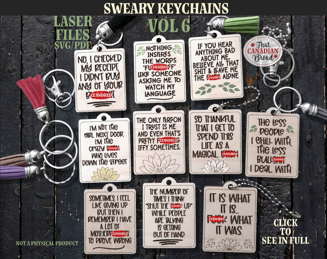 Inappropriate Keychains Vol 6, 10 Designs, Inappropriate, Adult Humor ...