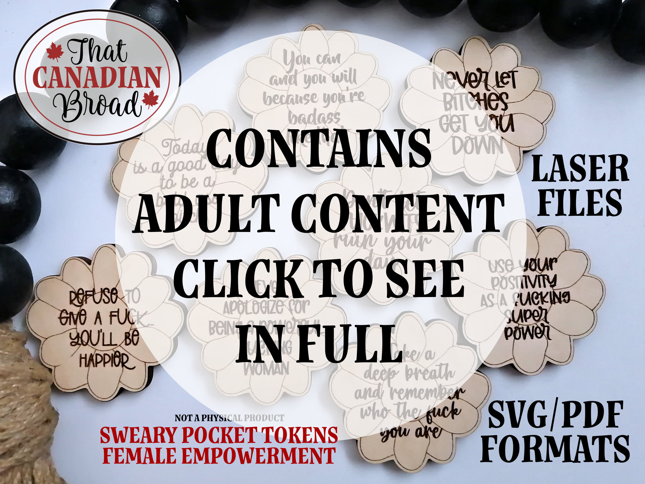 Sweary Pocket Hugs/tokens for Women, Female Empowerment, Inappropriate ...