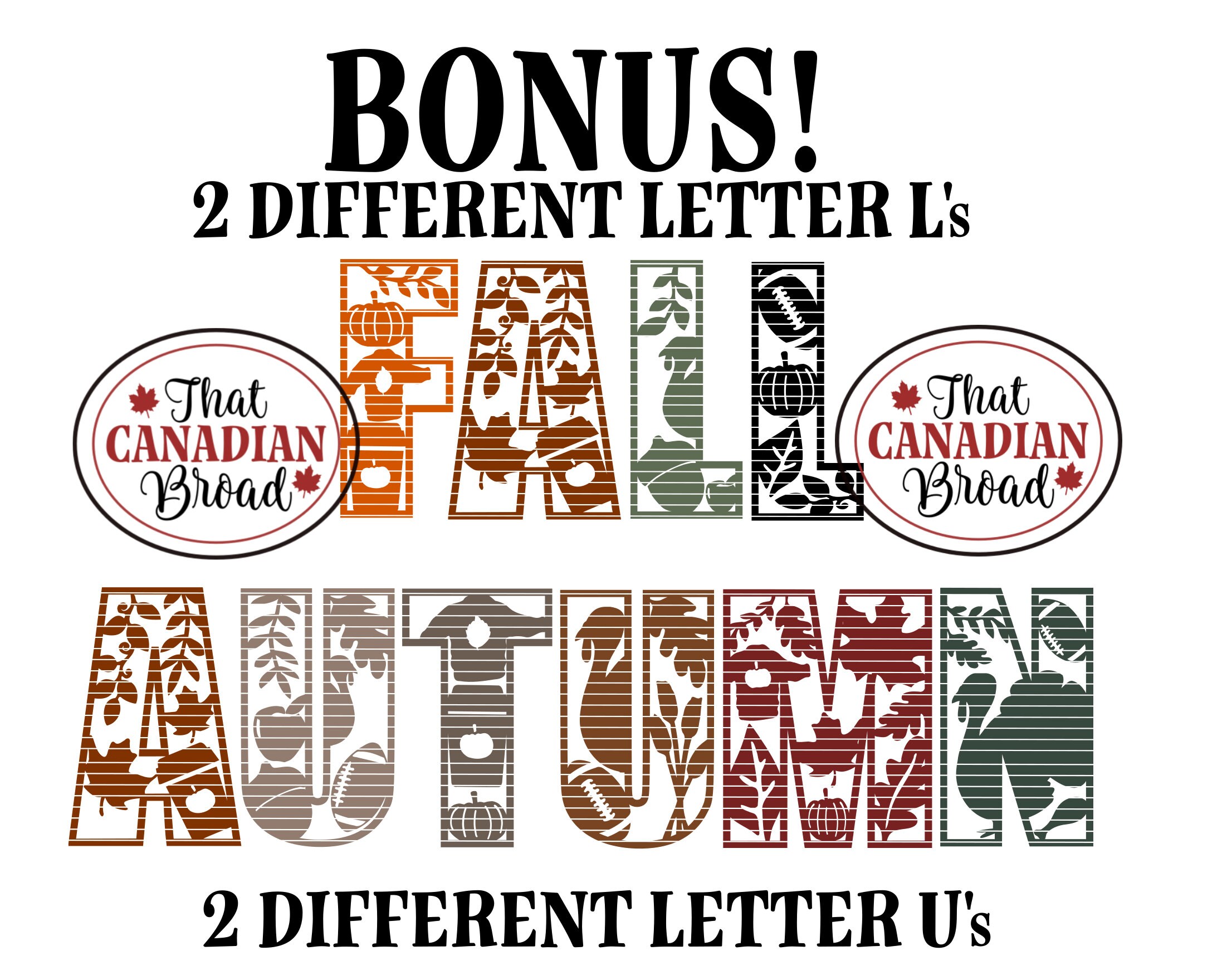 Alphabet A-Z Fall Theme SVG File Laser Vinyl Paper | Etsy