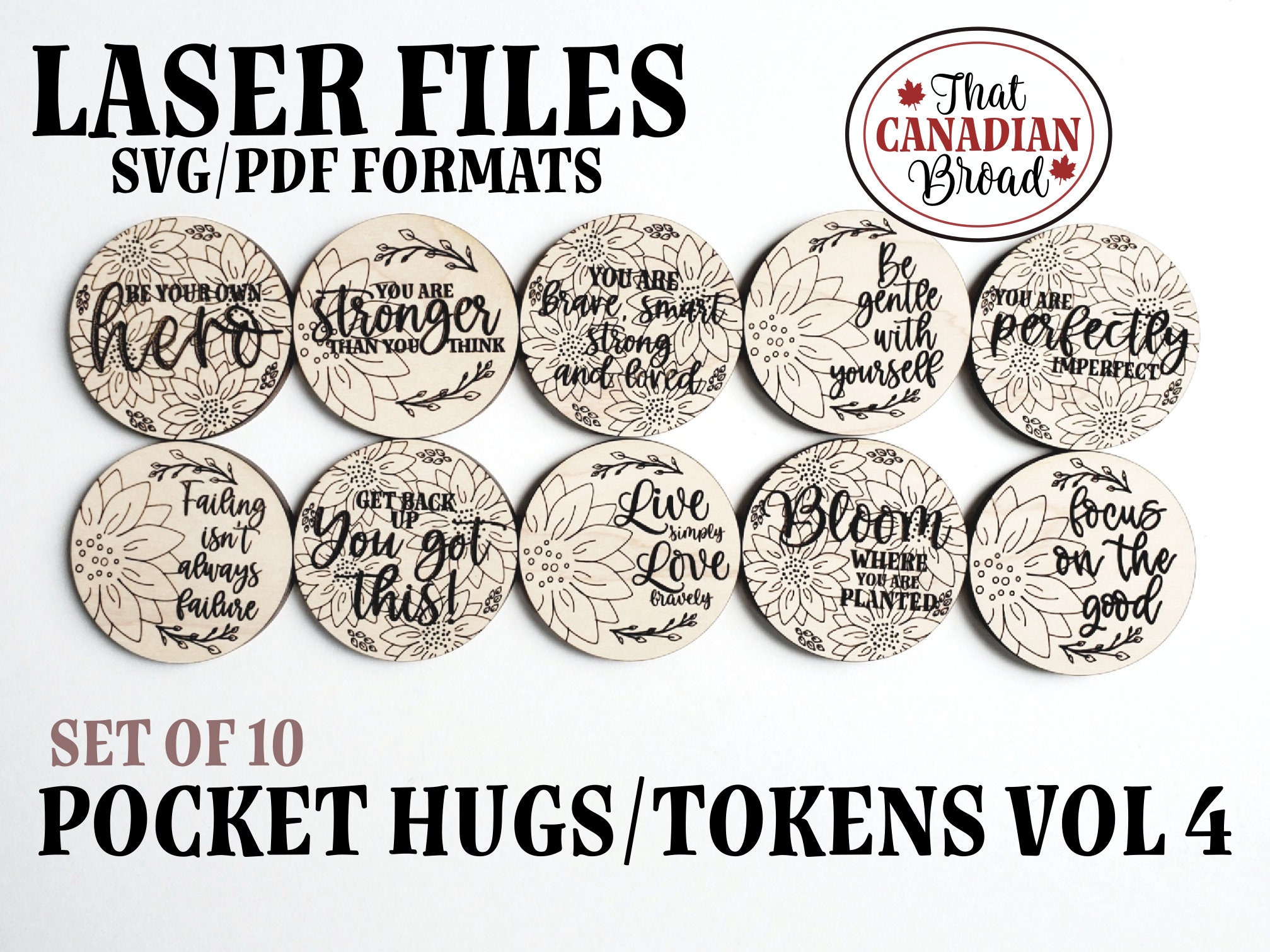 POCKET TOKENS Vol 4, Pocket Hugs, Affirmation, Reassurance, Laser ...