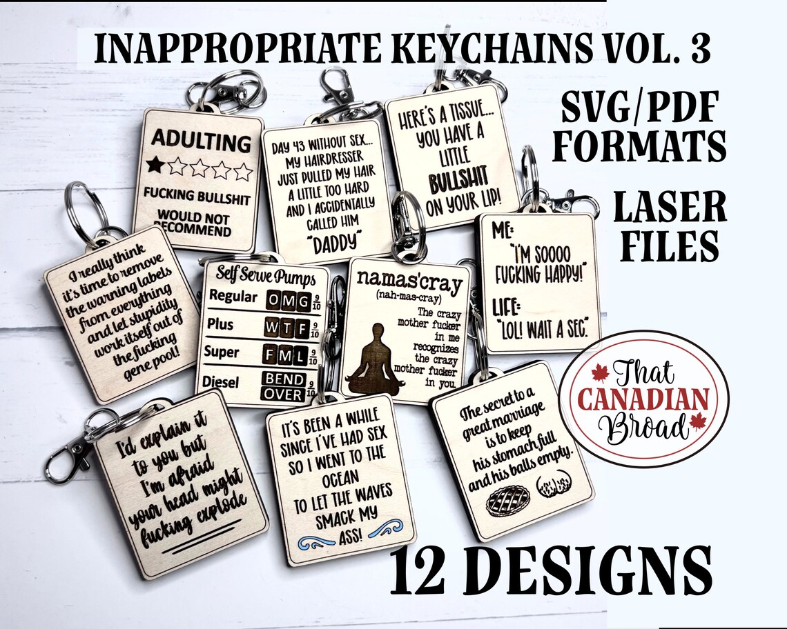 Inappropriate Keychains Vol 3 Inappropriate Adult Humour - Etsy