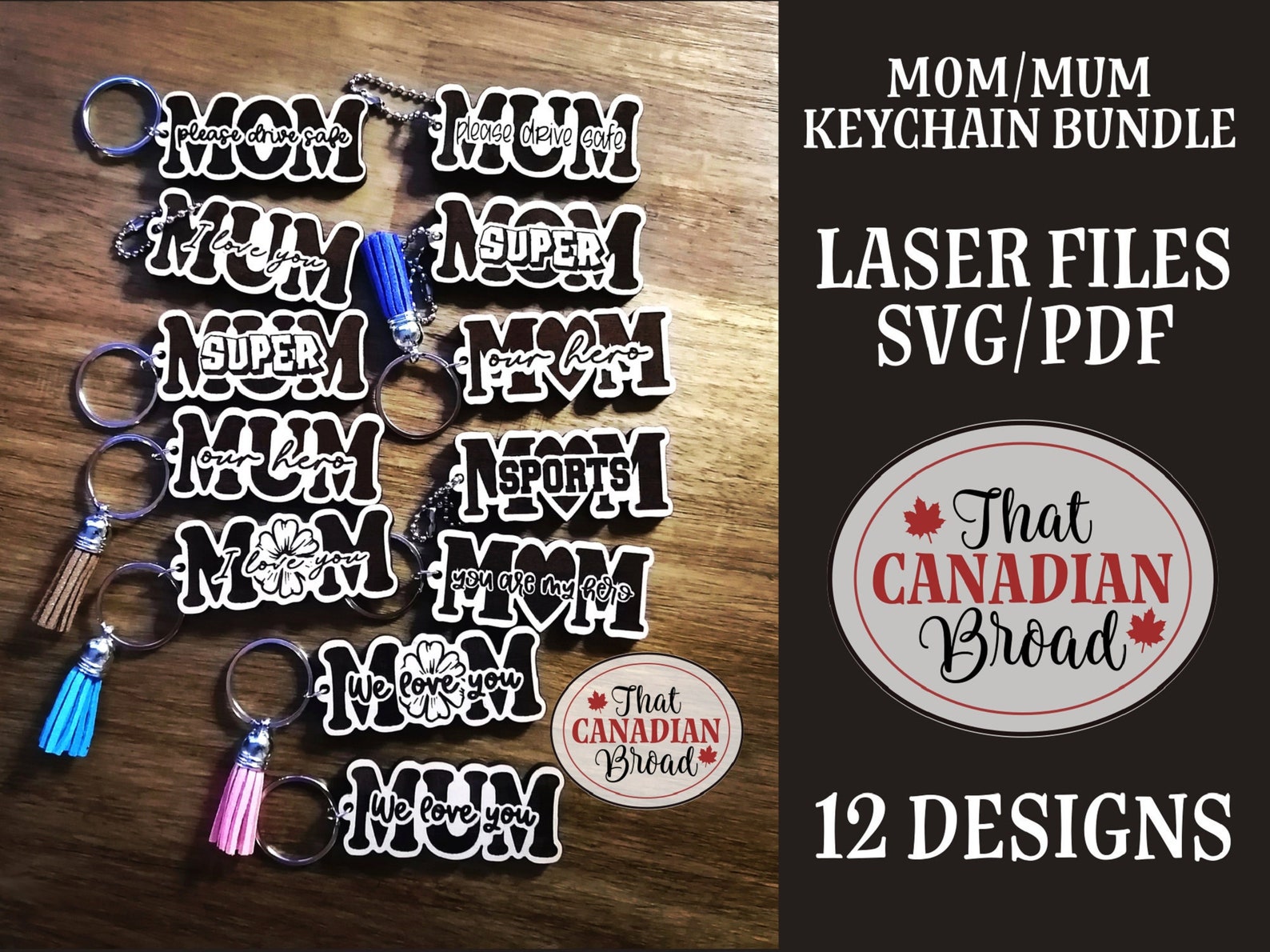 Keychains for Mom/mum, 12 Designs. Laser File, SVG and PDF Formats - Etsy