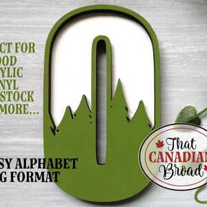 Woodsy Themed Alphabet Laser File Set, A-Z, Tree Alphabet, 2 Layer, SVG ...