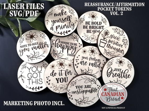 POCKET TOKENS Vol 2 Pocket Hugs Affirmation Reassurance - Etsy