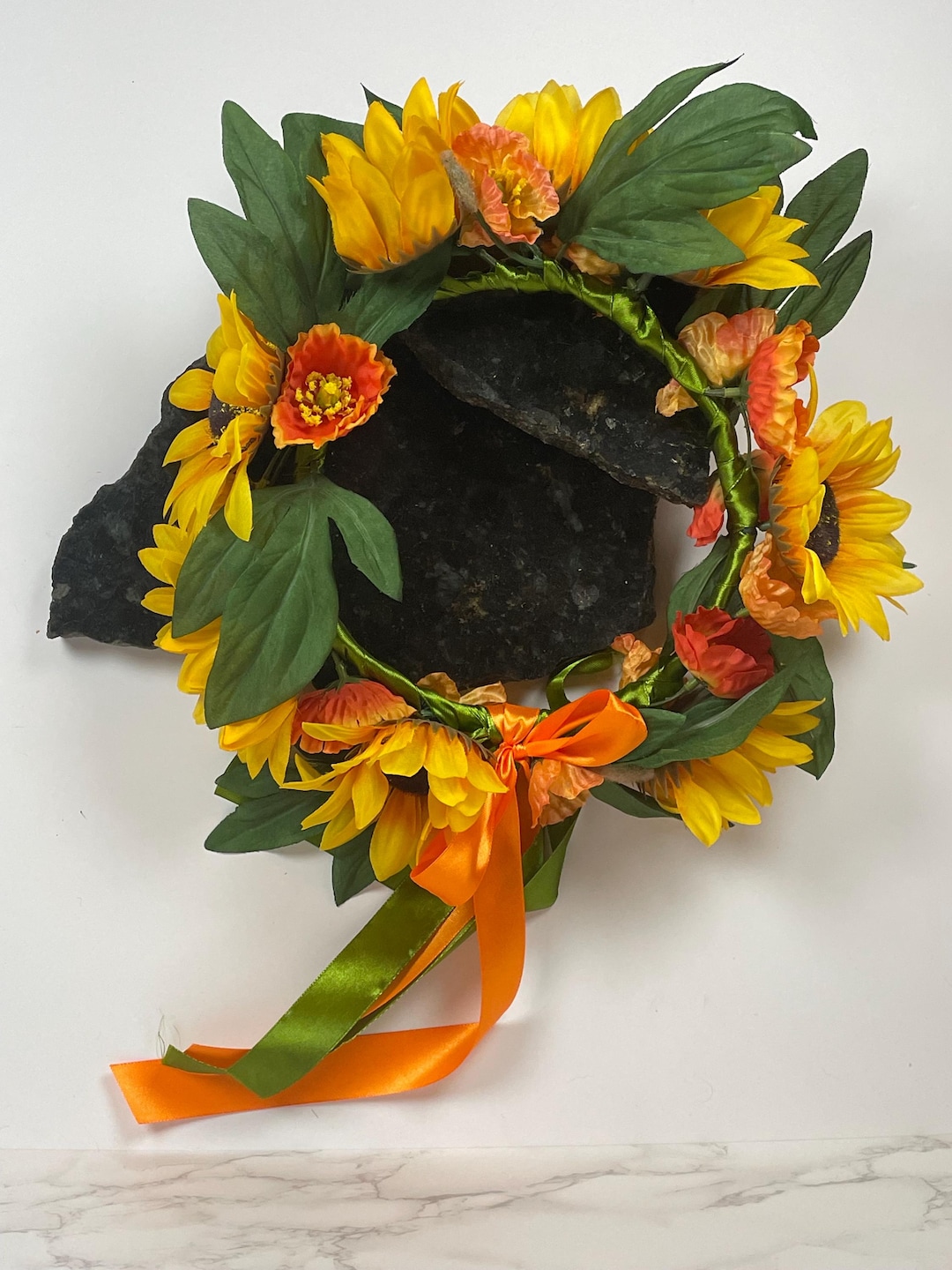 Sunflower Flower Crown Fall Flower Crown Costume Flower Crown Fairy ...