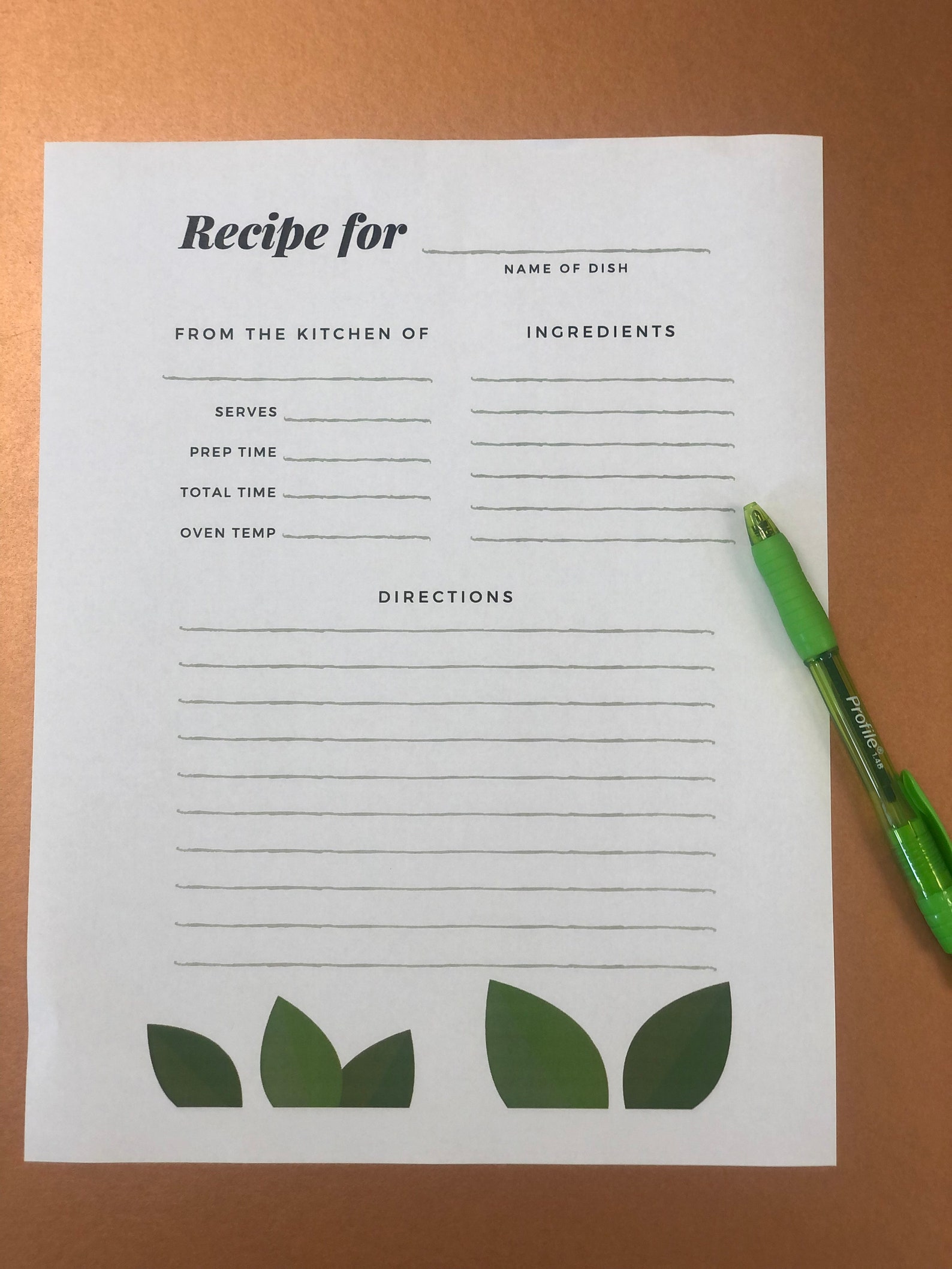 Meal Plan and Recipe Card Templates | Etsy