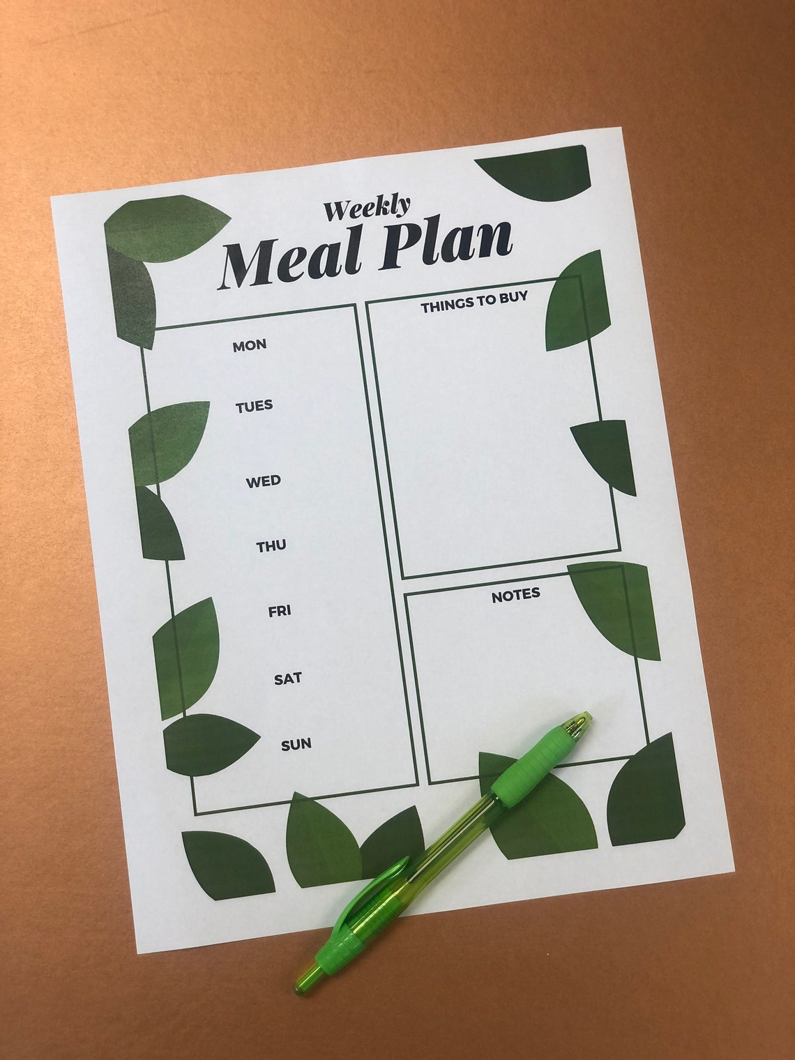 Meal Plan and Recipe Card Templates | Etsy