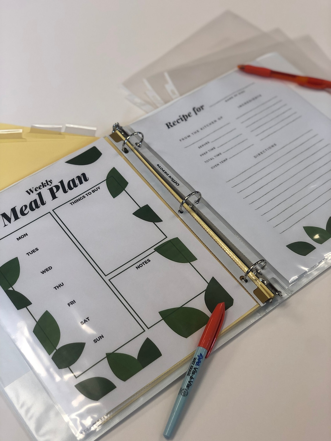 Meal Plan and Recipe Card Templates | Etsy