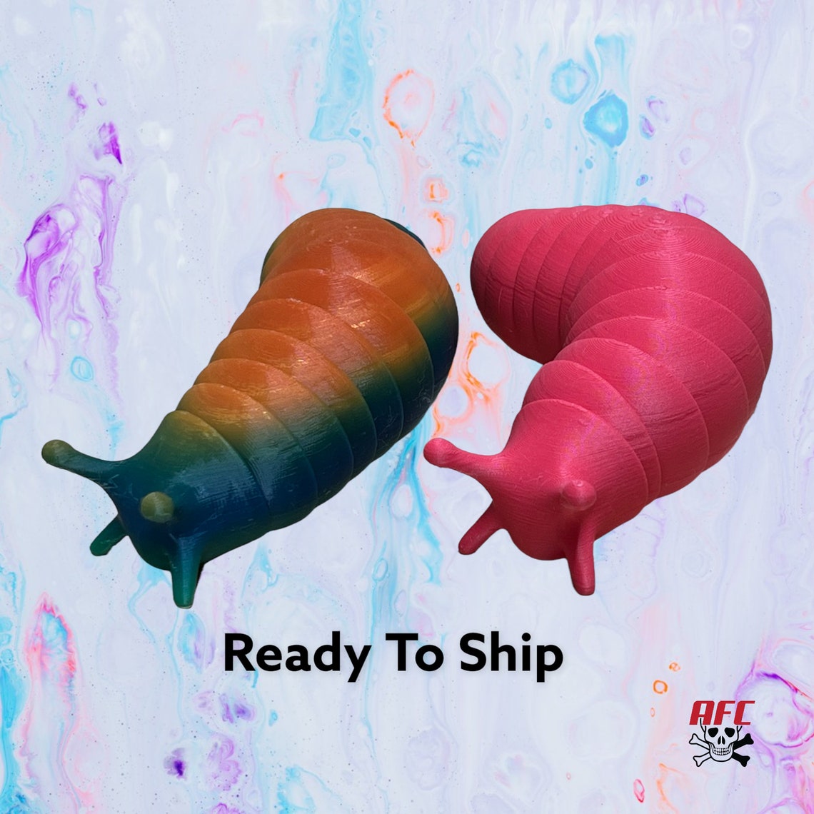 3D Printed Slug Slug Fidget Rainbow Slug 3D Printed Toys - Etsy