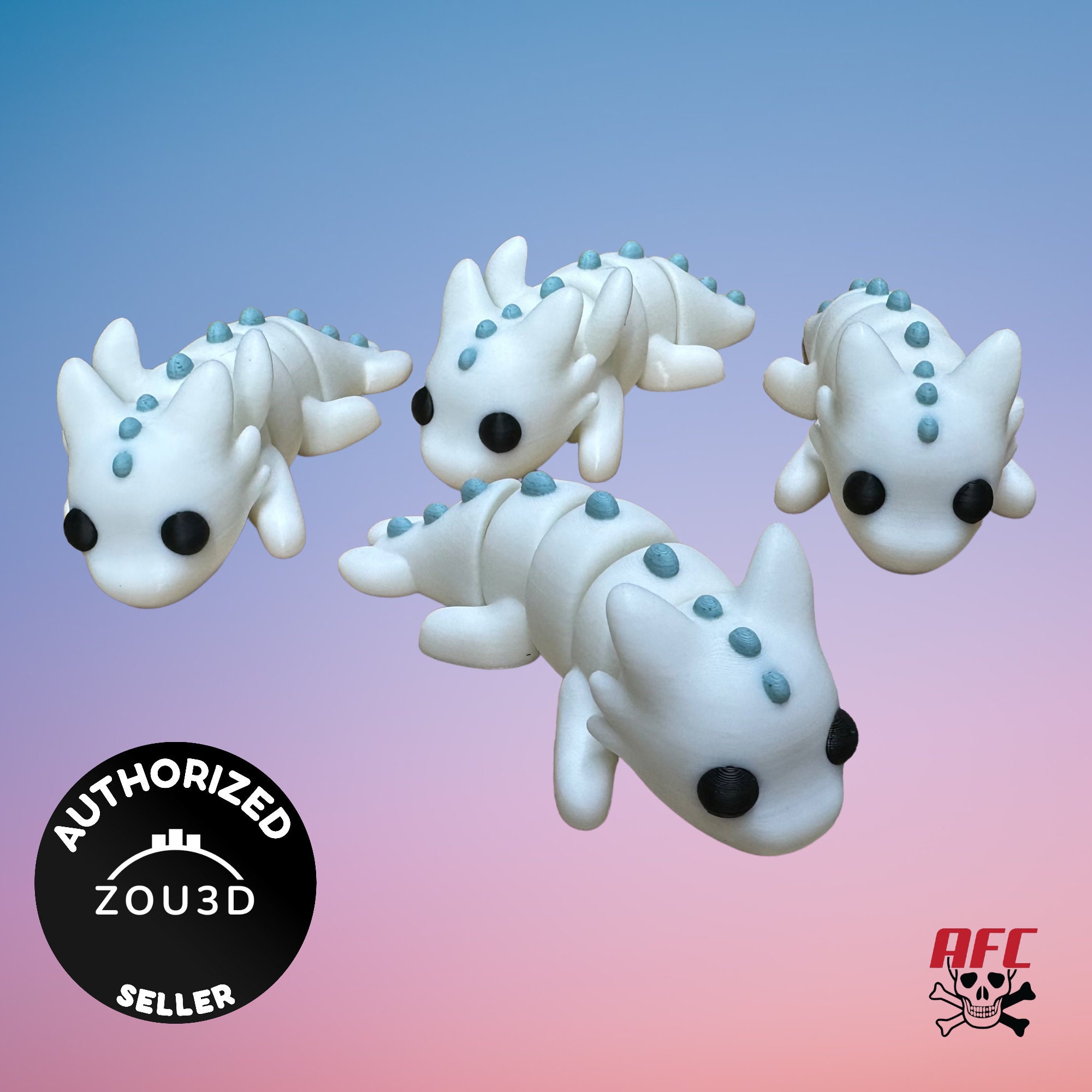 Baby Dragon, Articulated Baby Dragon, 3D Printed Baby Dragon, Fidget ...