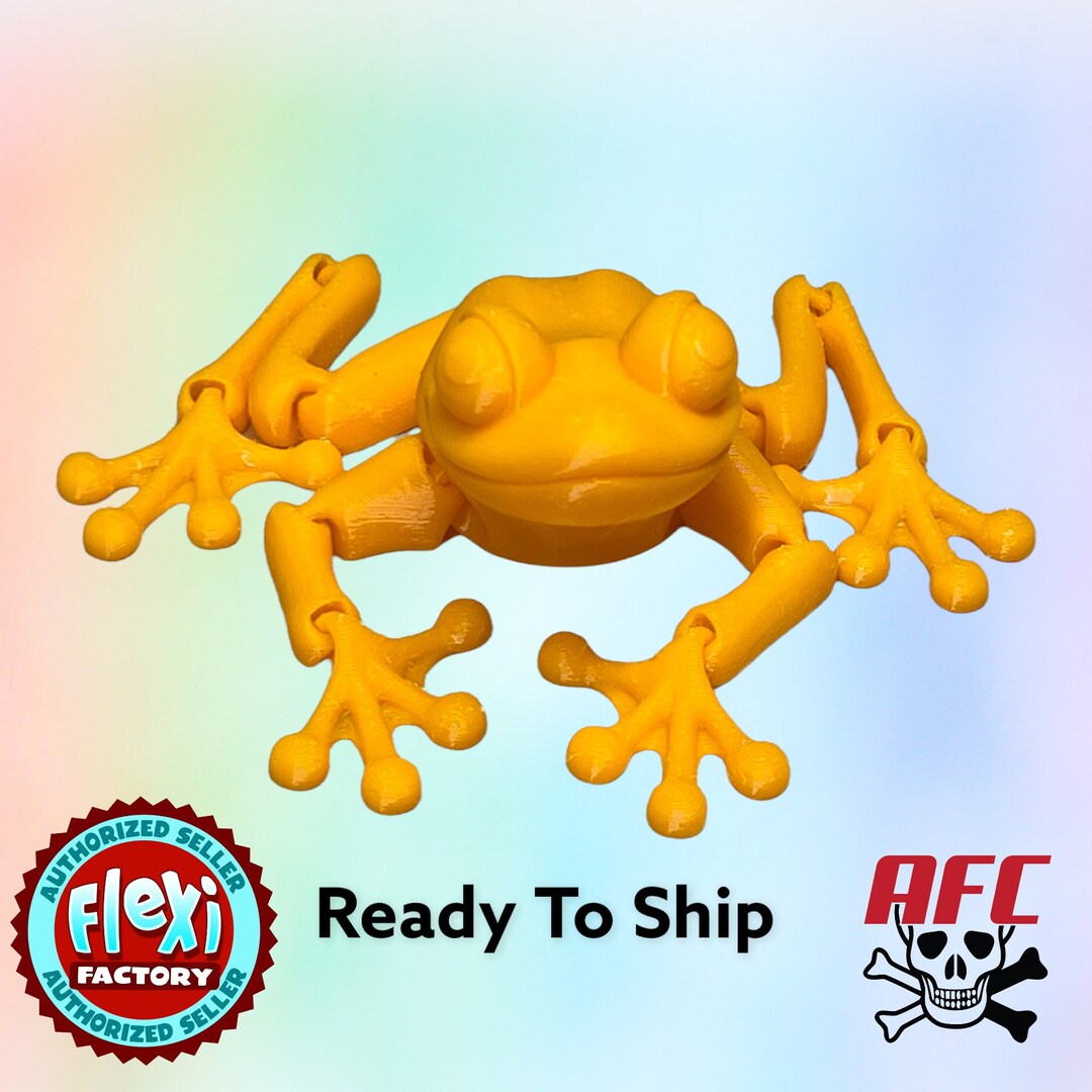 Flexi Frog, Articulated Frog, 3D Printed Frog, Fidget Frog, Desktop ...