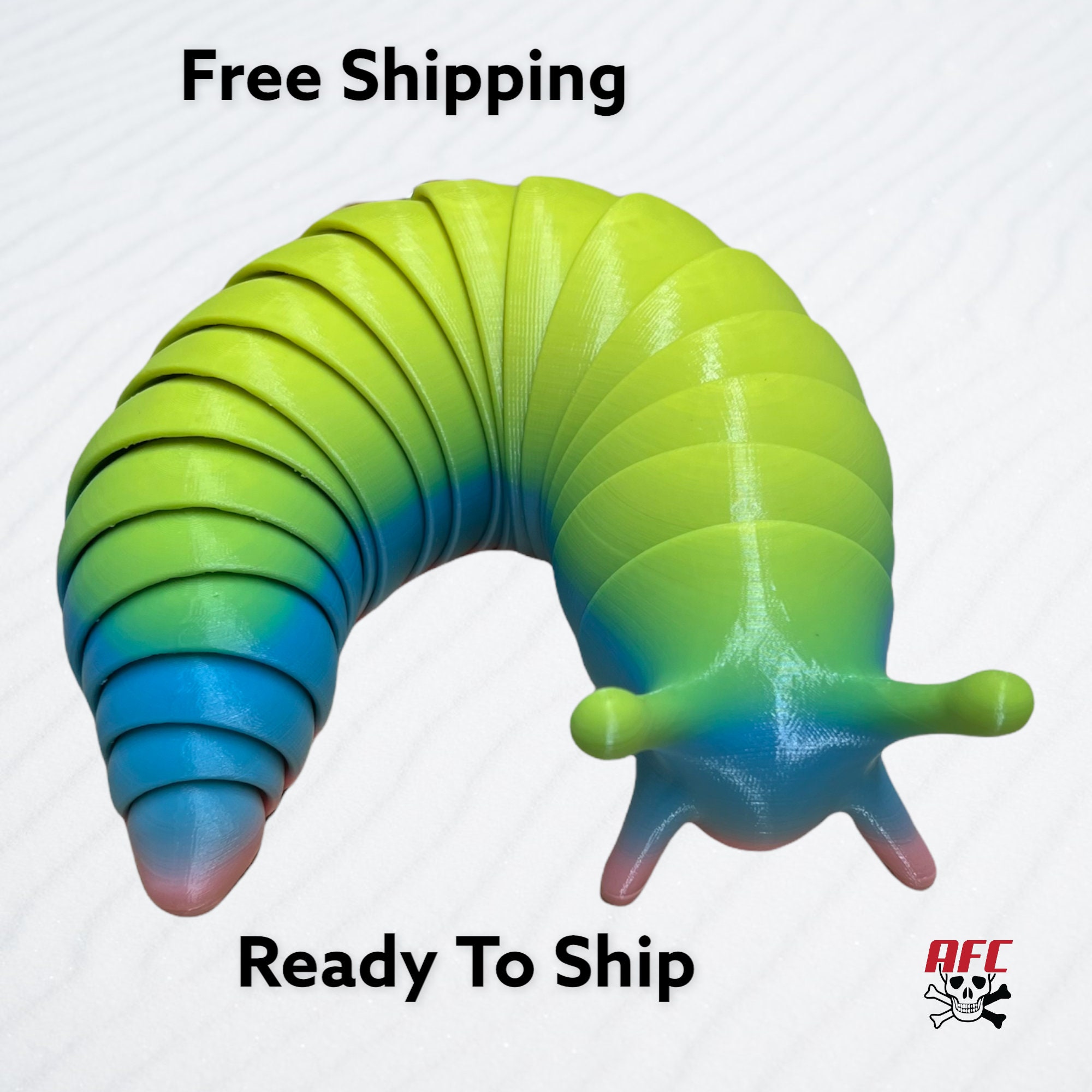 3D Printed Slug, Slug Fidget, Rainbow Slug, 3D Printed Toys ...