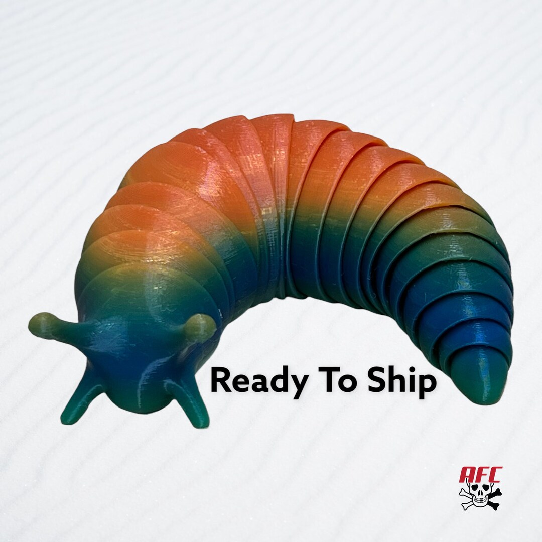 3D Printed Slug, Slug Fidget, Rainbow Slug, 3D Printed Toys ...