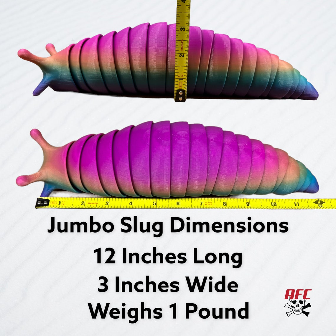 3D Printed Slug Slug Fidget Rainbow Slug 3D Printed Toys | Etsy