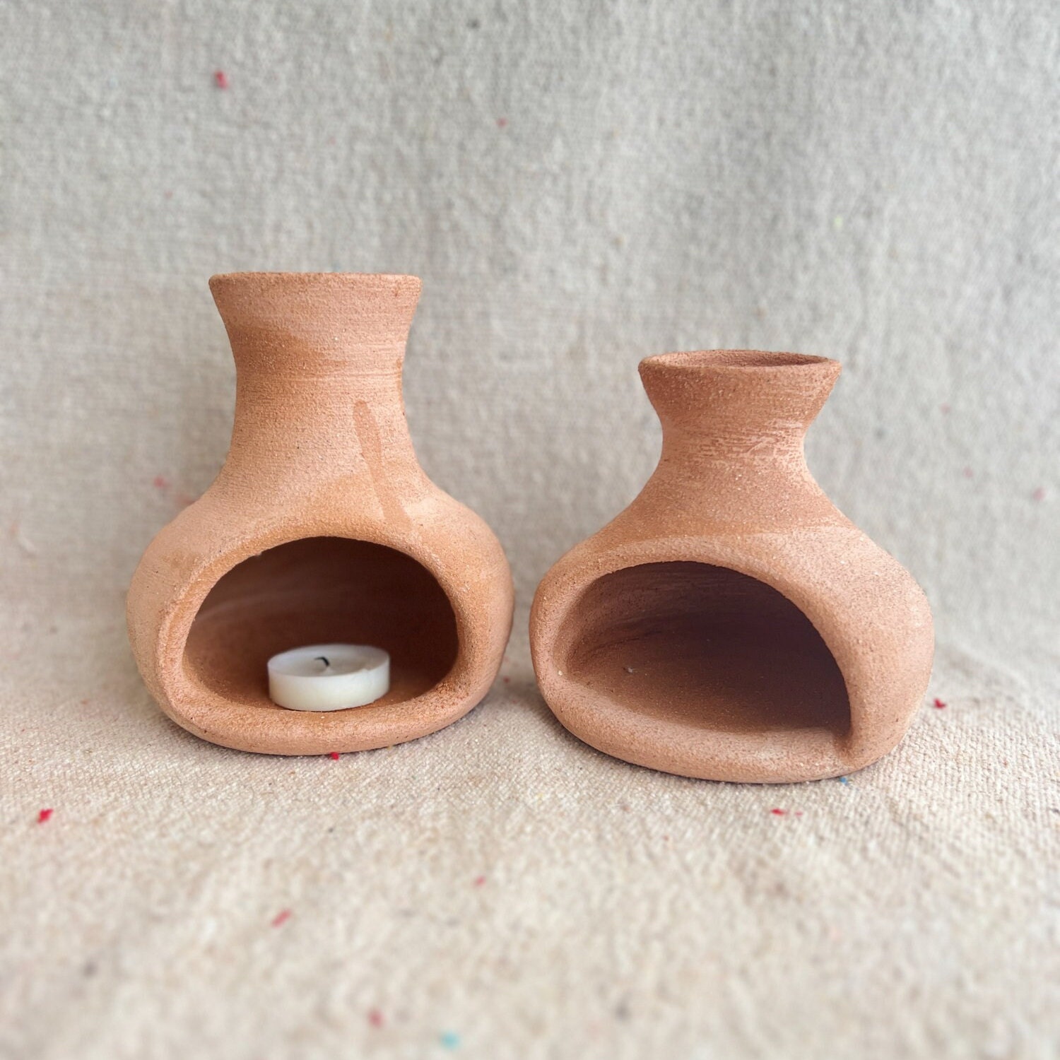 Tabletop Terracotta Mini Chimney/ Fireplace for Tea Light - Etsy