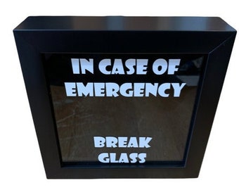 In Case of Emergency Break Glass Shadow Box | Etsy