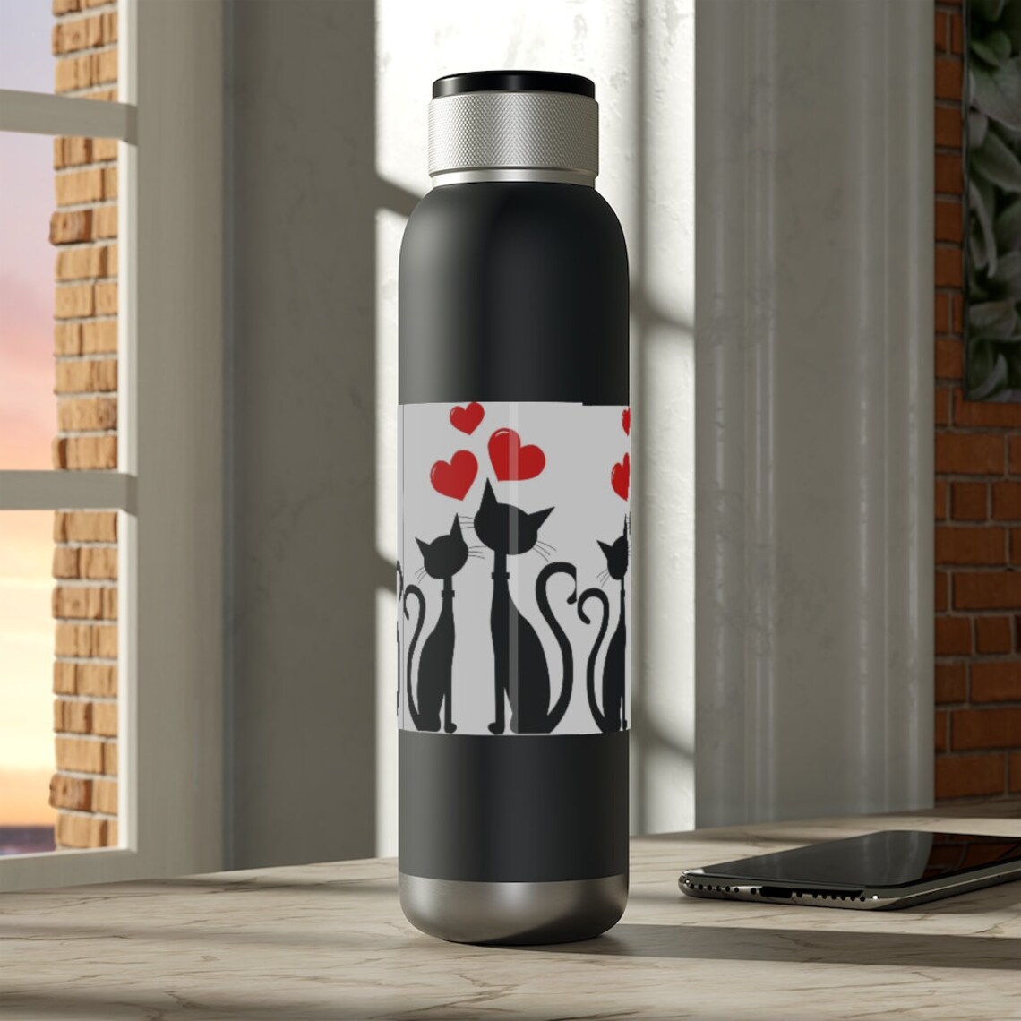 Cats Soundwave Copper Vacuum Audio Bottle 22oz - Etsy