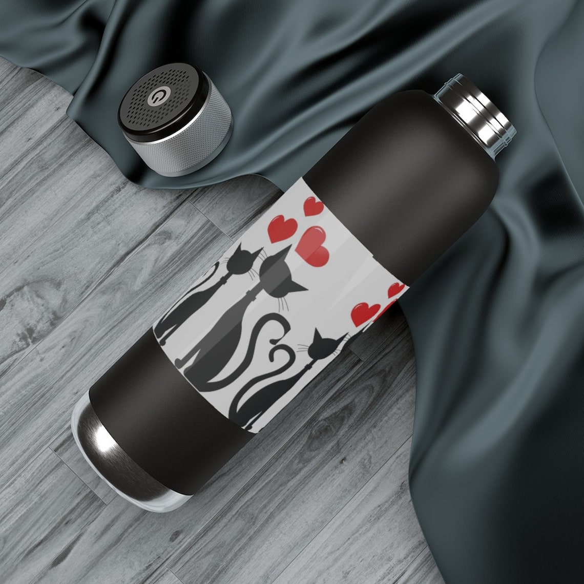 Cats Soundwave Copper Vacuum Audio Bottle 22oz - Etsy