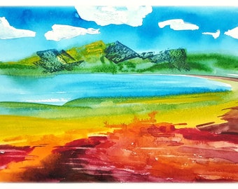 Yellowstone National Park Painting Original Watercolor Art - Etsy