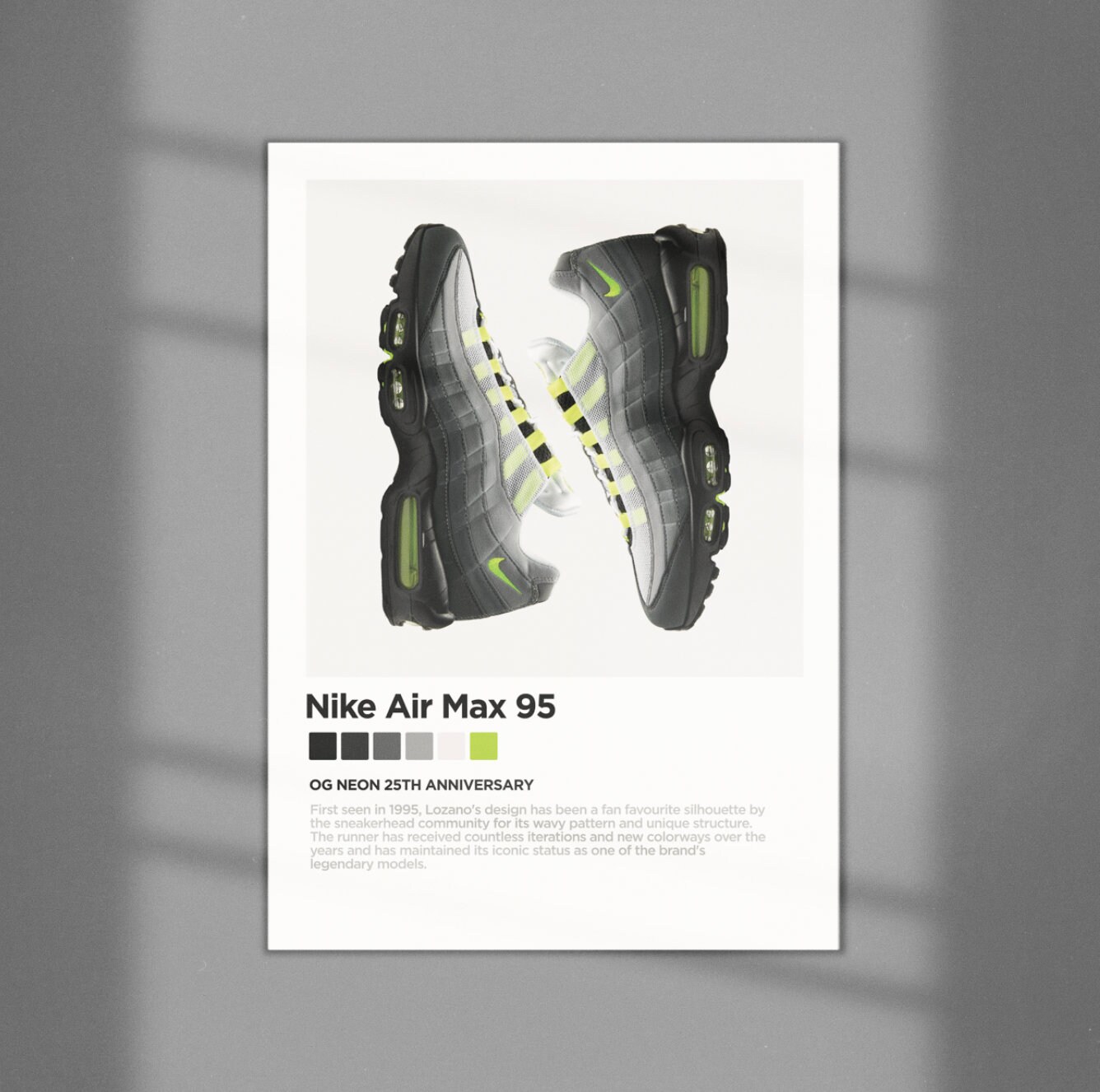 Nike Air Max 95 NEON Poster | Etsy