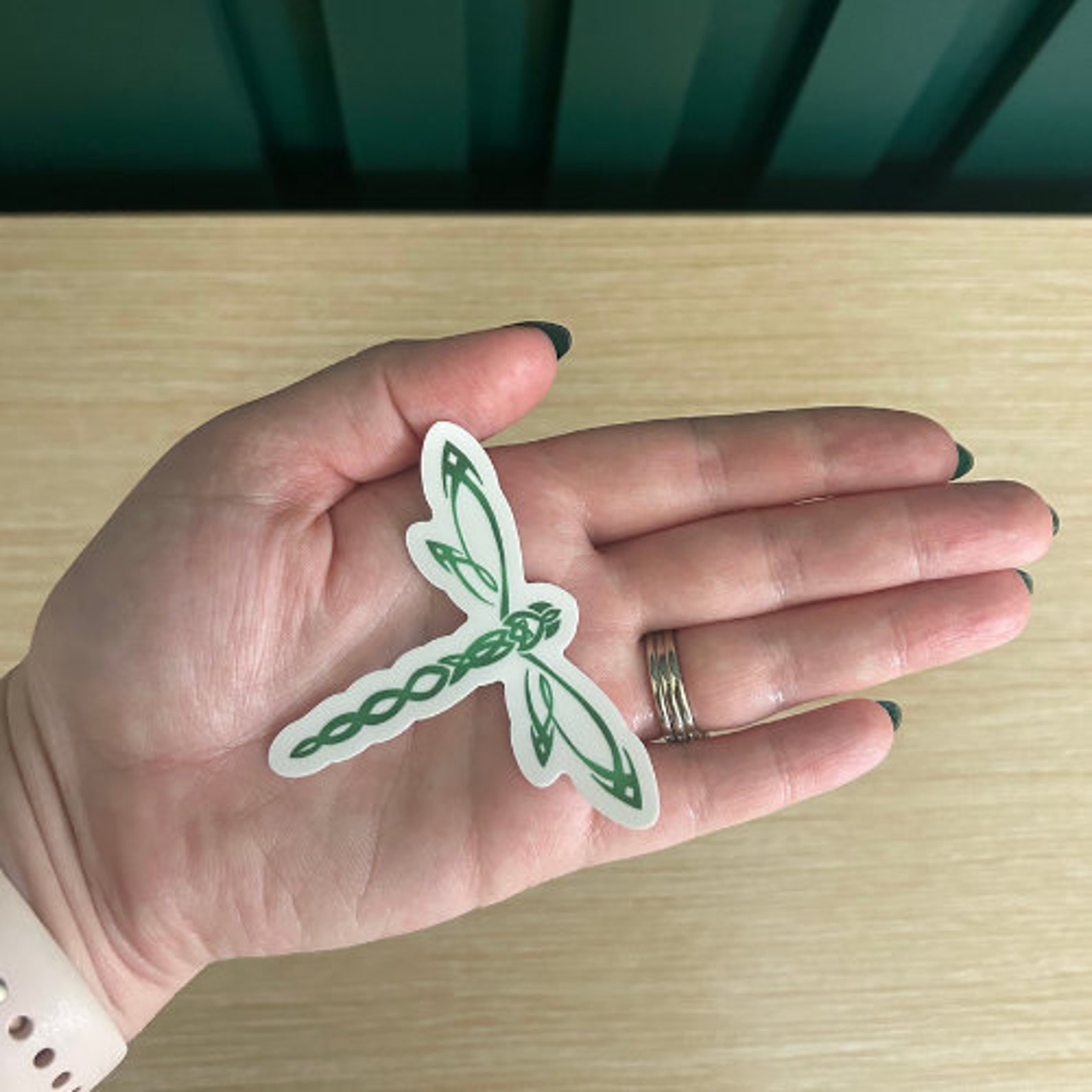 Green Dragonfly Sticker Decal | Water Bottle Sticker | Car Decal ...
