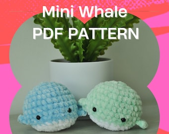 CROCHET PATTERN - Waffle the Mini Whale | No Sew | Amigurumi Crochet ...