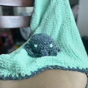 Crochet Baby Blanket With Matching Octopus PLUSHIE - Etsy