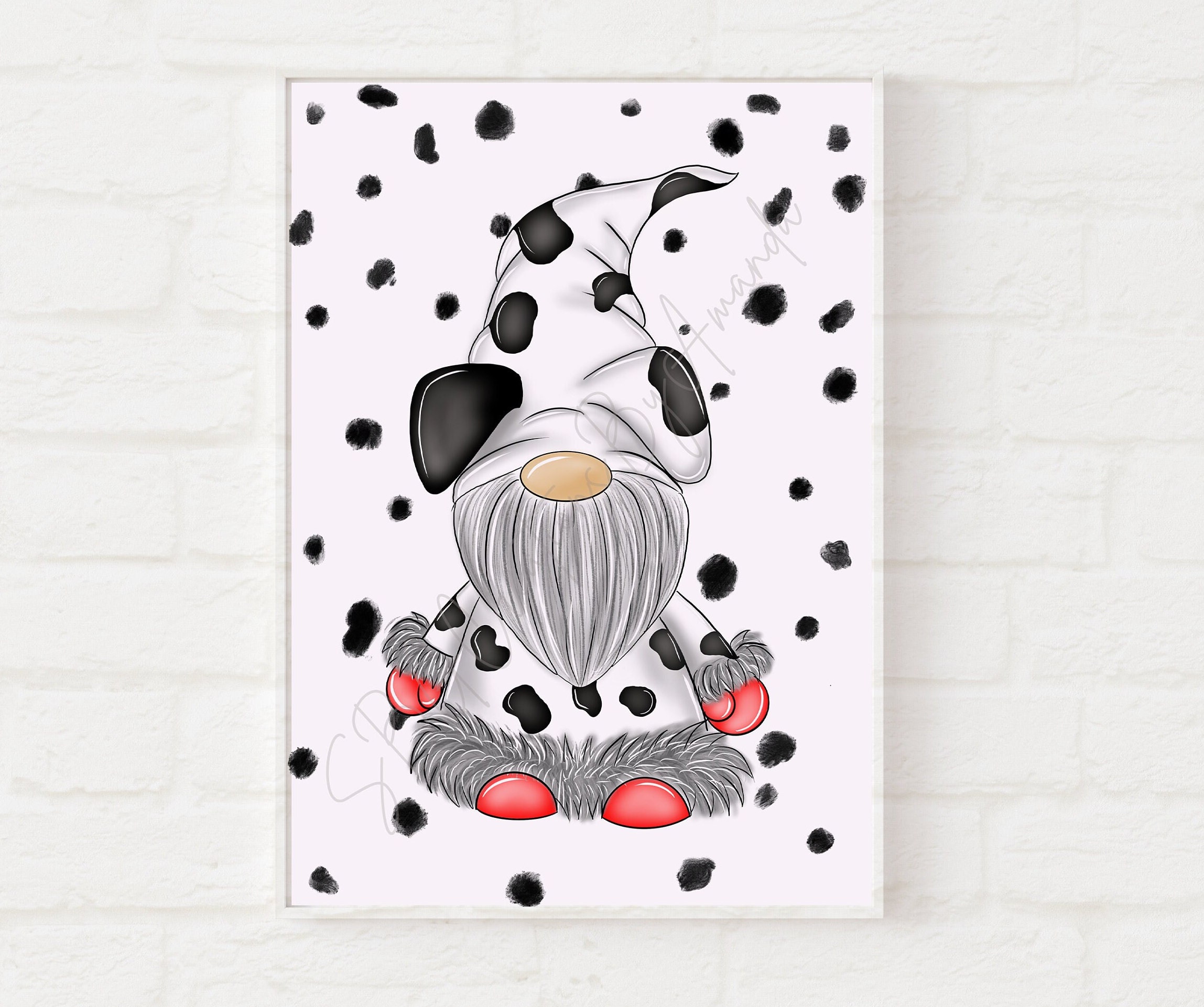 Dalmatian Gonk Print Gonk Trio Wall Art Gonk Picture Gnome - Etsy UK