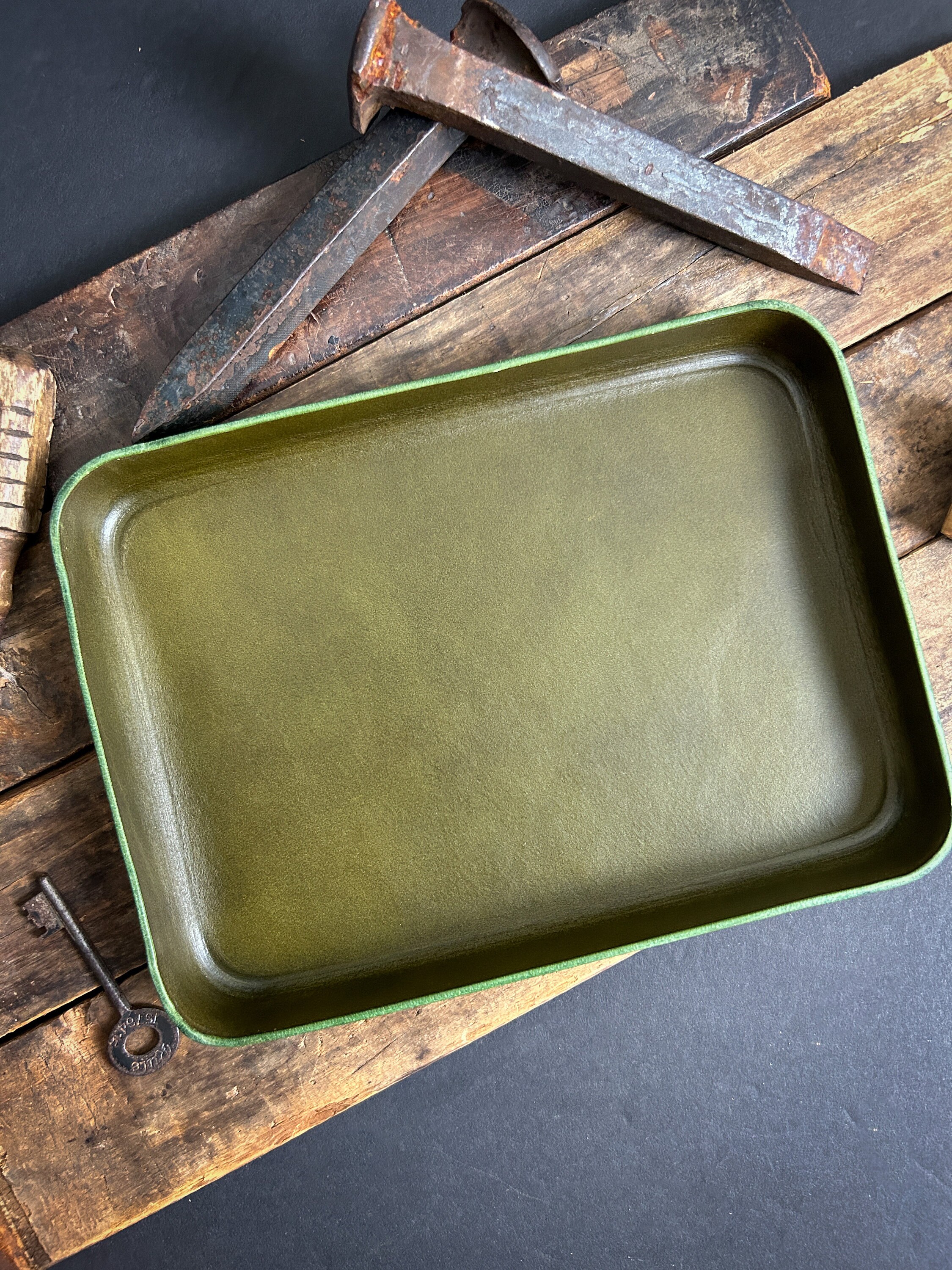 Leather Catch All Tray - Etsy