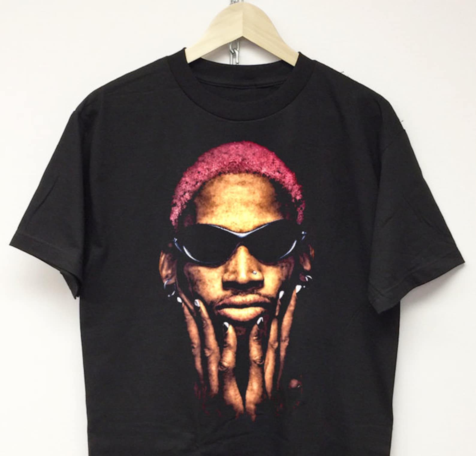 DENNIS RODMAN T-SHIRT Vintage Rap Tee Face Jordan Bulls 90s - Etsy