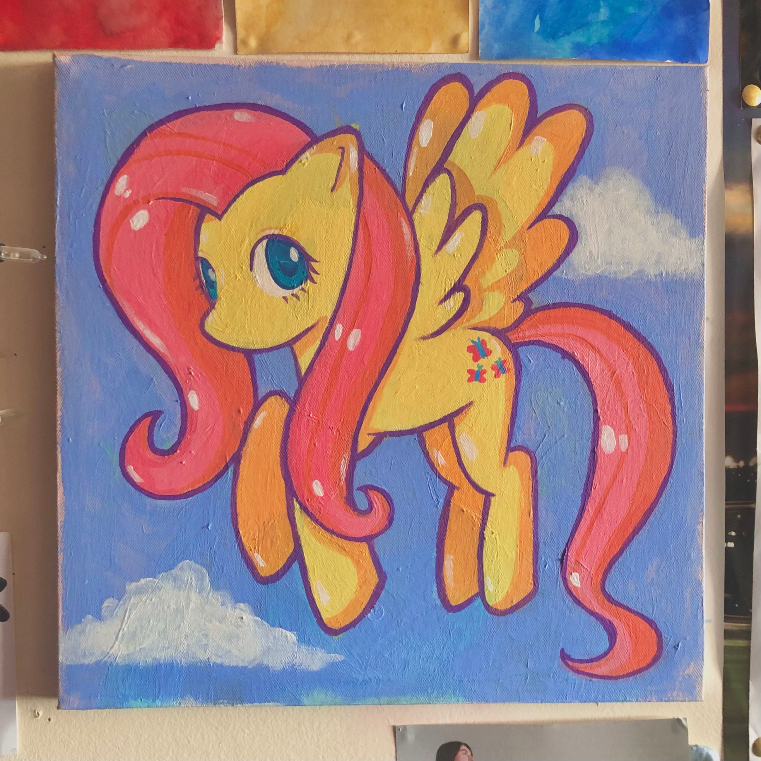 Fluttershy My Little Pony Painting Canvas - Etsy