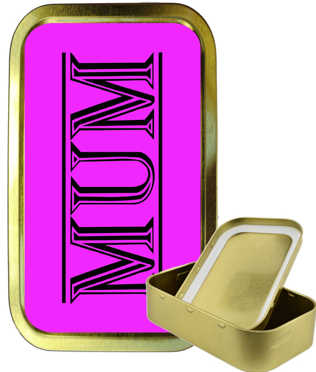 Mum Personalised 1oz Gold Tobacco Tin, Gift Box, Pill Tin, Pocket Tin ...