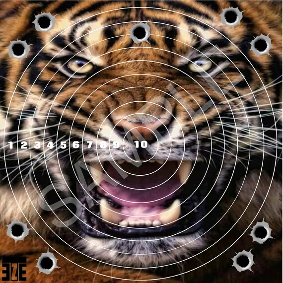 Tiger Target for Airgun Rifle Pistol 22 177 Target Shooting | Etsy