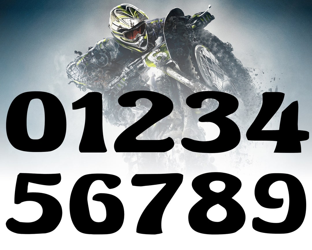 10 Race Number Decals Custom Vinyl Race Numbers Rally - Etsy