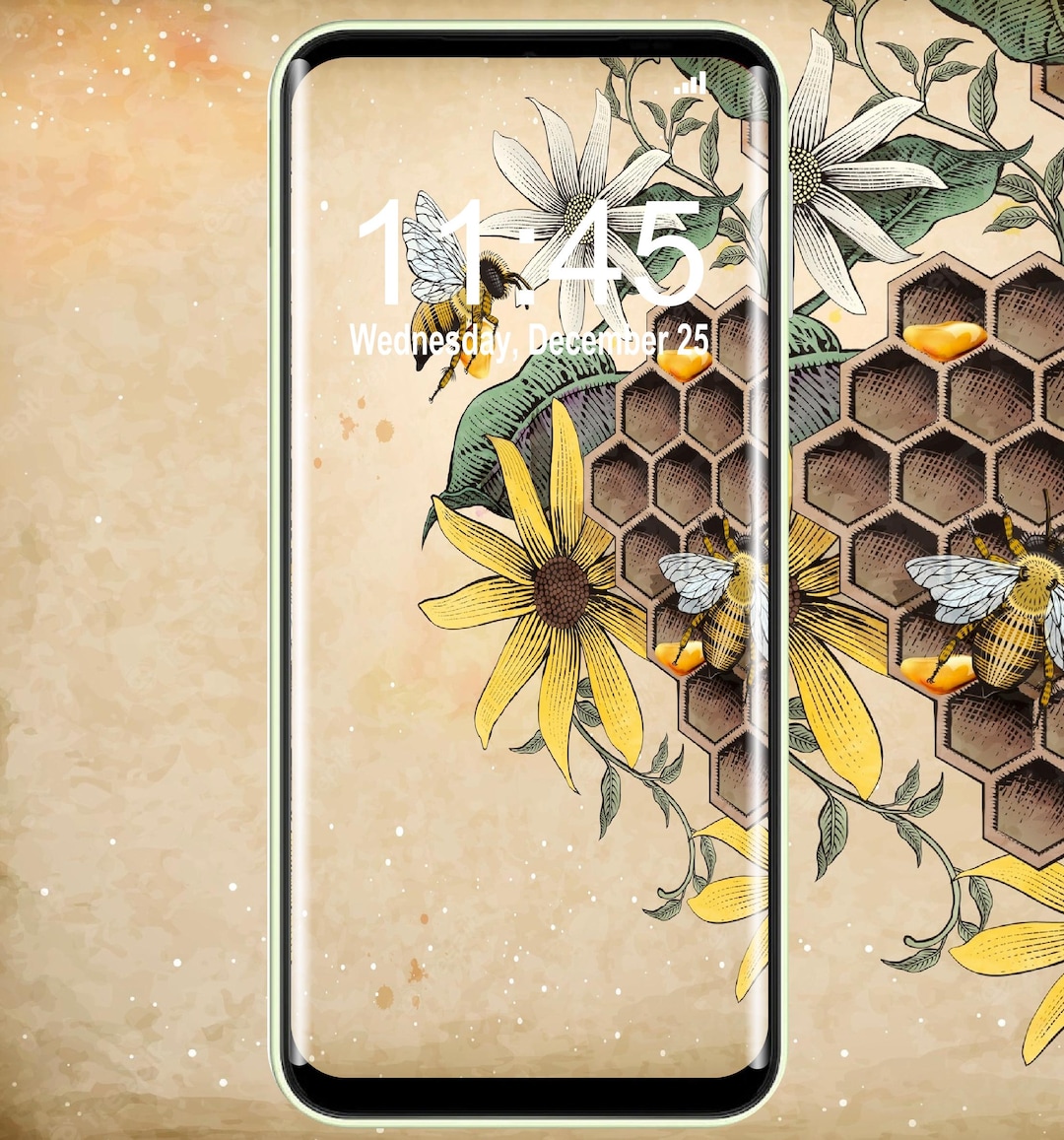 Bee Honeycomb Phone Wallpaper, Digital Download,bee Phone Wallpaper - Etsy