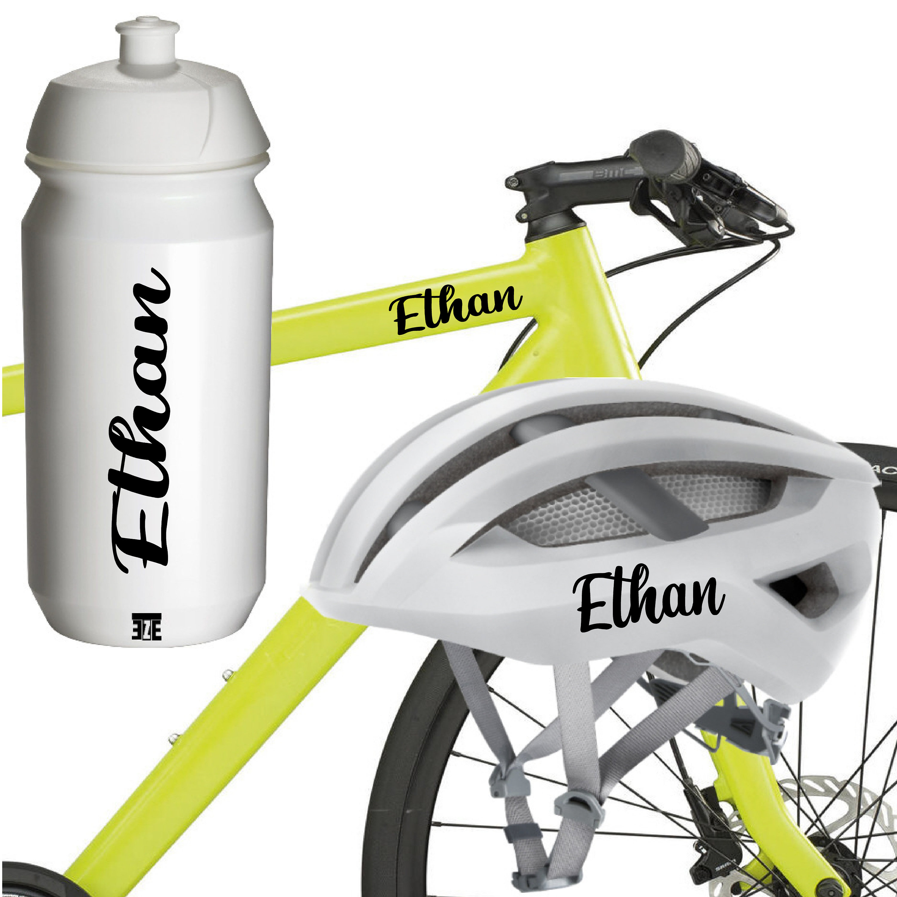 Personalised Custom Bike Name Decal Stickers, Bicycle Name Stickers ...