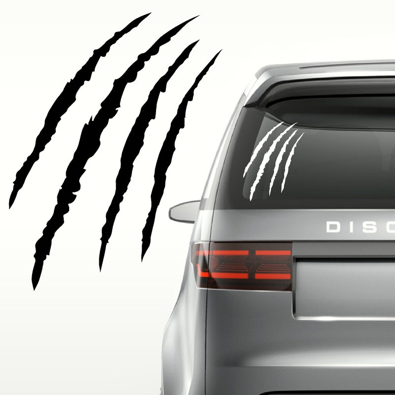 Black Cat Scratch Decal - Etsy UK