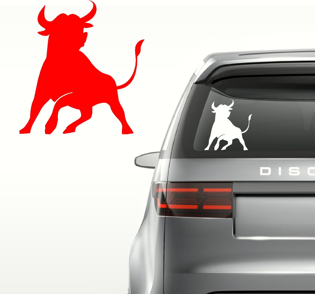 Charging Bull Car Decal, Bull Car Sticker, Window Graphic, Bumper ...