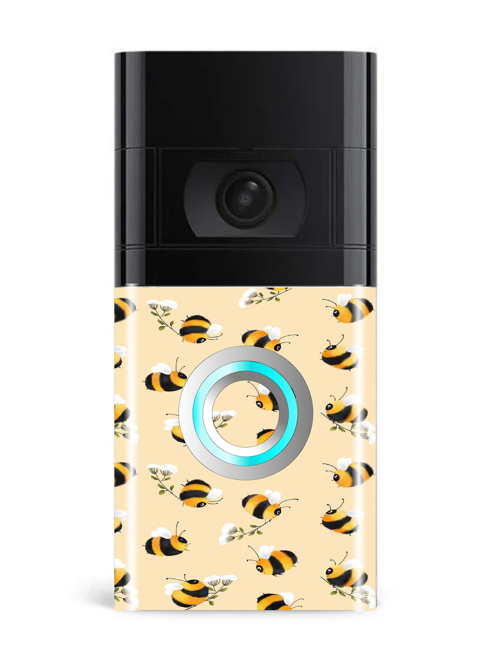 Busy Bees Doorbell Skin Cover, Sticker for Ring Doorbell 2 & 2nd Gen ...