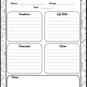 Homeschool Portfolio (black and White) - Etsy